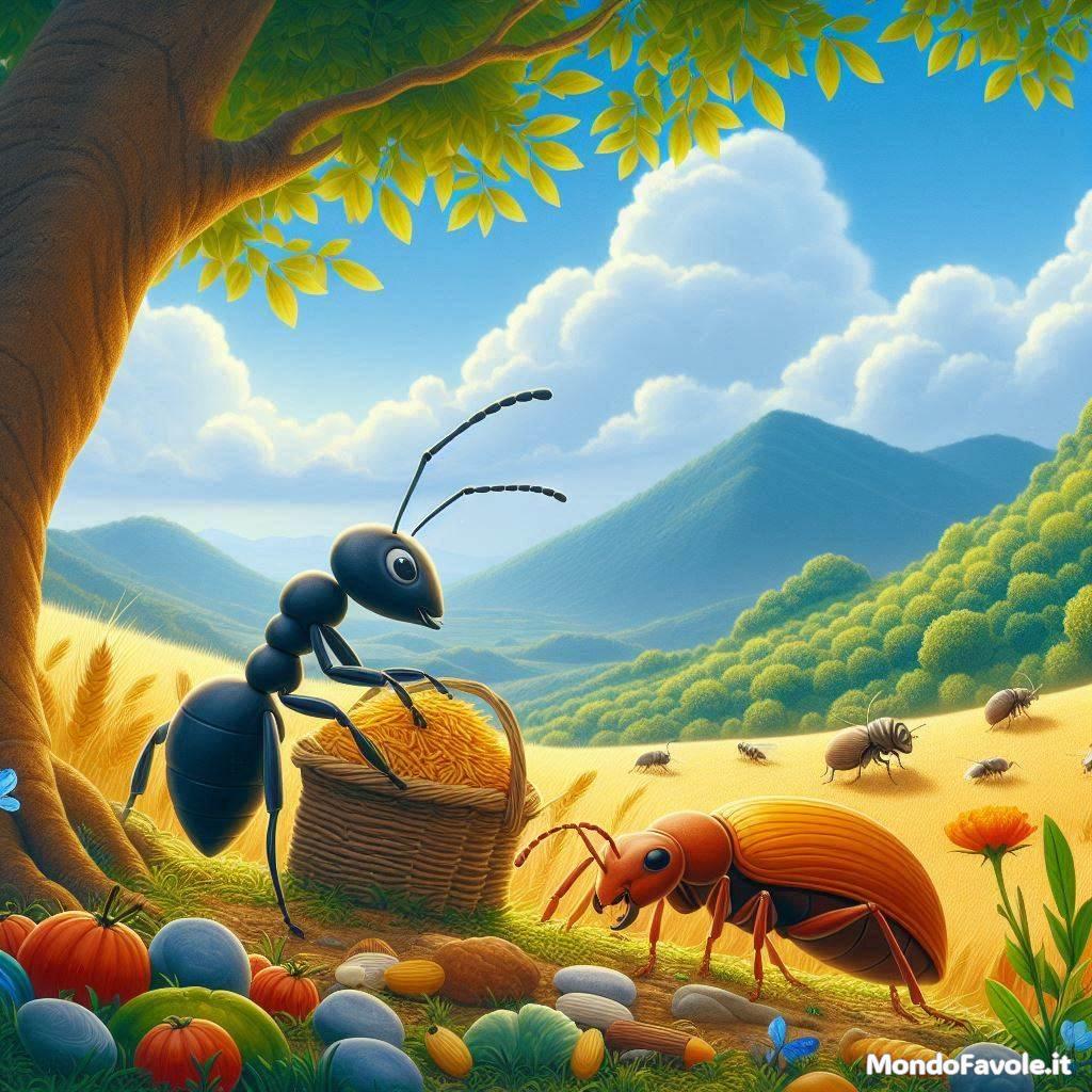 La formica operosa e lo scarabeo pigro - MondoFavole.it